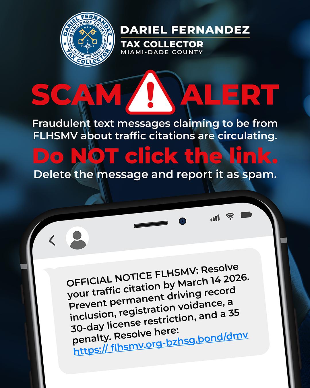 Miami-Dade County Tax Collector Dariel Fernandez Issues Scam Alert ...